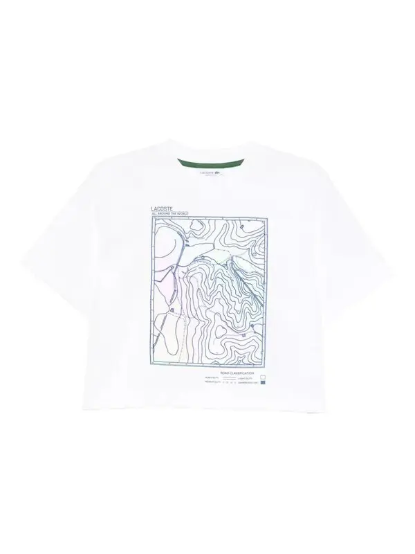 Lacoste Graphic-embroidered T-shirt - White