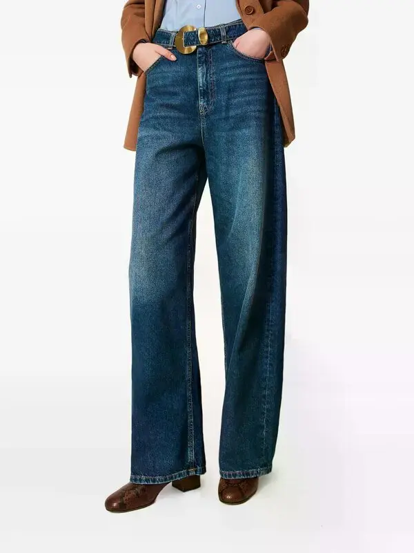TWINSET Belted Jeans - Blue