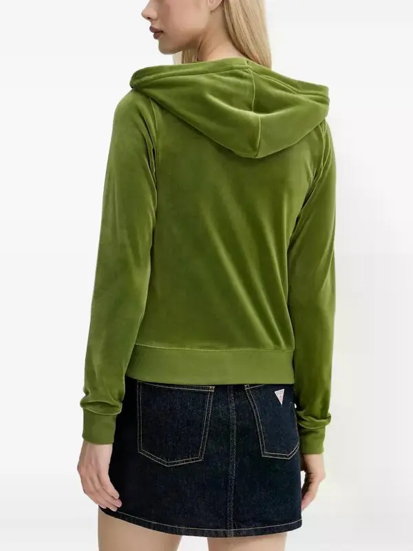 Juicy Couture Velour Zip-up Hoodie - Green