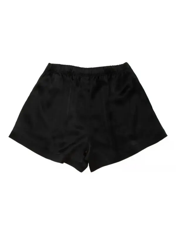 LESET Elastic-waist Short Shorts - Black