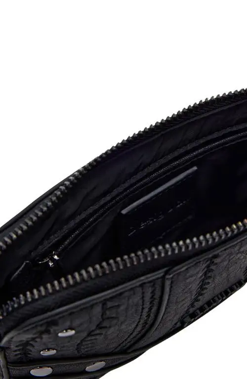 Desigual Embroidered Faux Leather Crossbody Bag