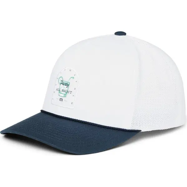 Travis Mathew Beer Break Snapback Cap - White