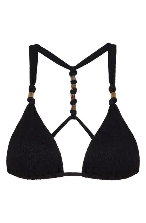 VIX PAULA HERMANNY Milos T-back Beaded Bikini Top