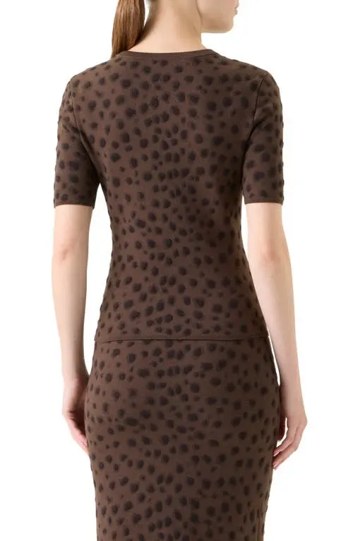 Akris Leopard Stretch Wool Sweater