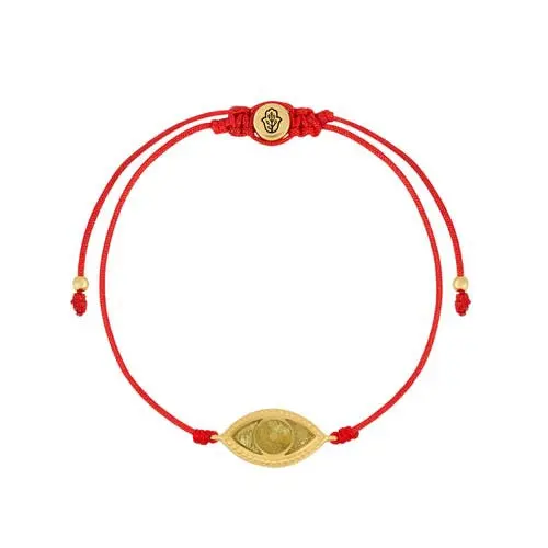 KARMA AND LUCK Spirit’s Innovation Evil Eye Peridot Red String Bracelet - Red/gold