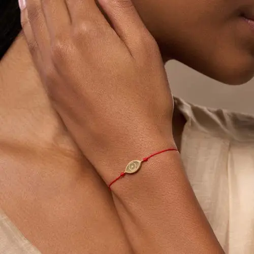 KARMA AND LUCK Spirit’s Innovation Evil Eye Peridot Red String Bracelet