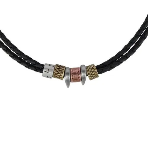 Trafalgar Nasher Vegan Leather Beaded Necklace