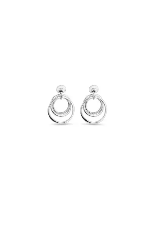 UNODE50 Irregular Hoop Earrings - Silver