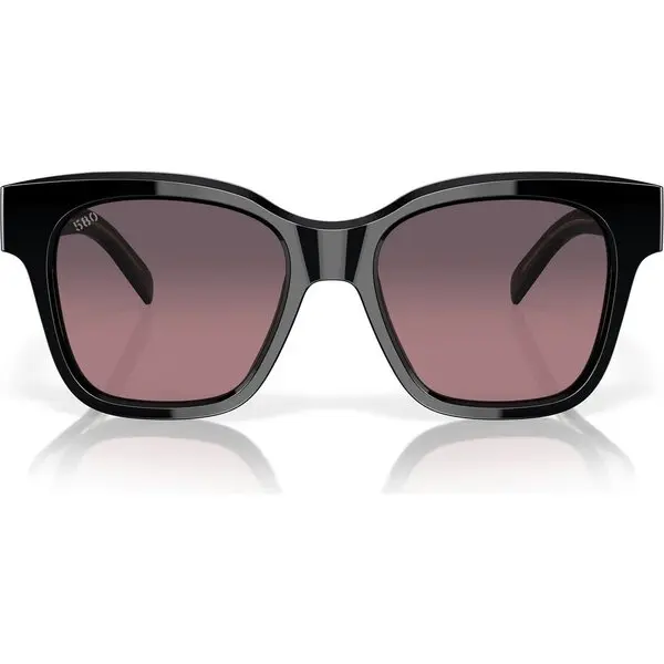 COSTA DEL MAR 54mm Polarized Square Sunglasses - Black/rose Gradient
