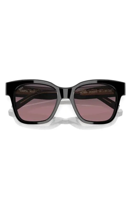 COSTA DEL MAR 54mm Polarized Square Sunglasses - Black/rose Gradient