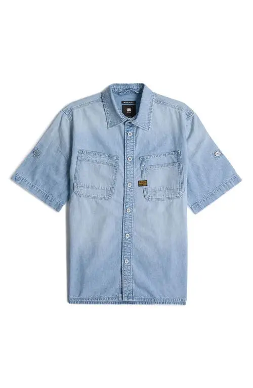 G-star Raw Short Sleeve Denim Button-up Shirt