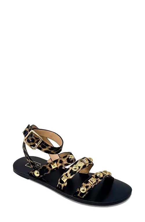 SHU SHOP Daphne Studded Gladiator Sandals - Leopard Print