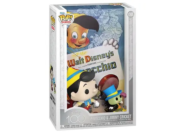 FUNKO Pop! Movie Posters Disney 100 Pinocchio & Jiminy Cricket Figure #08 - Multicolor