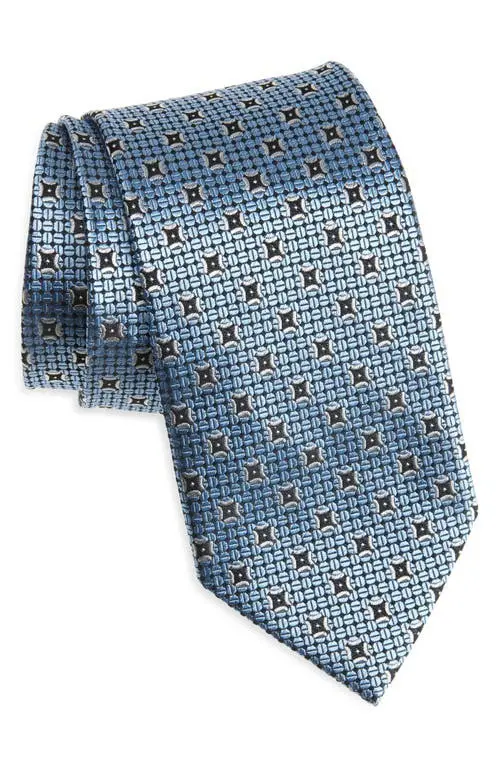 Zegna Silk Jacquard Tie - Light Blue