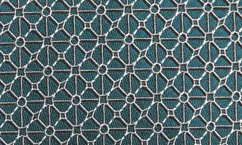 Zegna Geometric Silk Jacquard Neck Tie - Teal