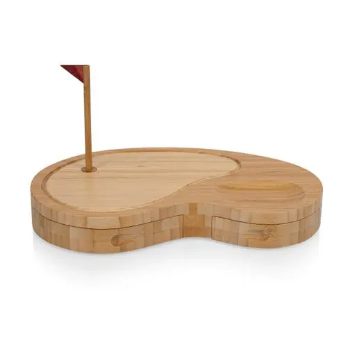 TOSCANA Sand Trap Golf Cheese Cutting Board & Tools Set