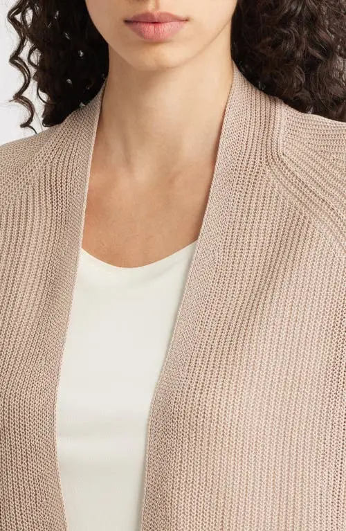 Eileen Fisher Organic Cotton & Silk Rib Cardigan