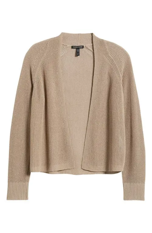 Eileen Fisher Organic Cotton & Silk Rib Cardigan