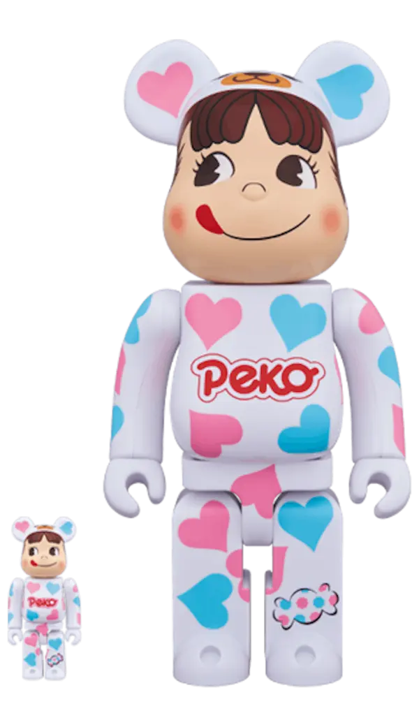 BE@RBRICK Costume Pekochan Heart 100% & 400% Set - Multicolor
