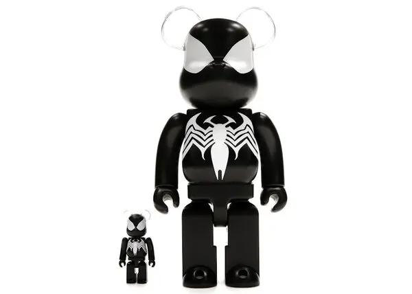 BE@RBRICK X Marvel Spider-man Black Costume 100% & 400% Set