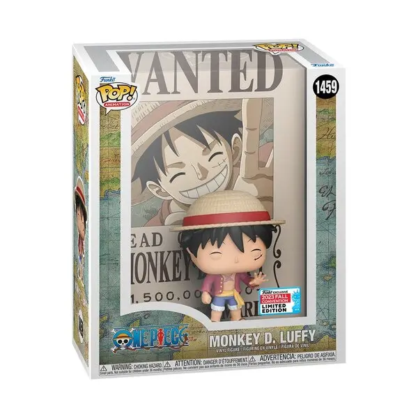 FUNKO Pop! Animation Poster One Piece Monkey D. Luffy Fall Convention Exclusive Figure #1459 - Multicolor