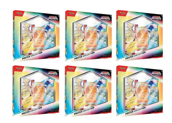 POKEMON Pokémon Scarlet & Violet Prismatic Evolutions Poster Collection 6x Lot Trading Card - Multicolor