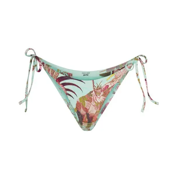 SKIMS X Roberto Cavalli Dipped Tie Bikini Bottom - Fagianella Print