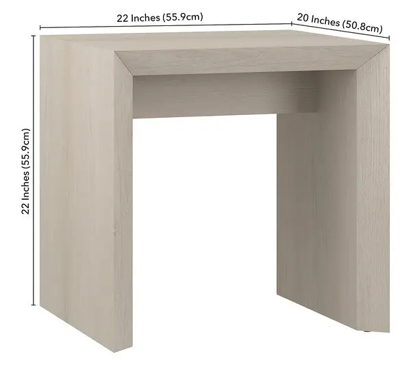 HUDSON&CANAL Oswin 22' Wide Rectangular Side Ta Ble