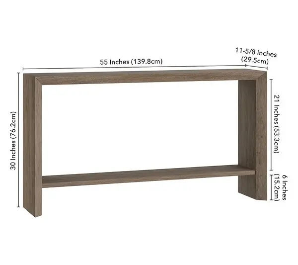 HUDSON&CANAL Osman 55' W Rectangular Console Ta Ble