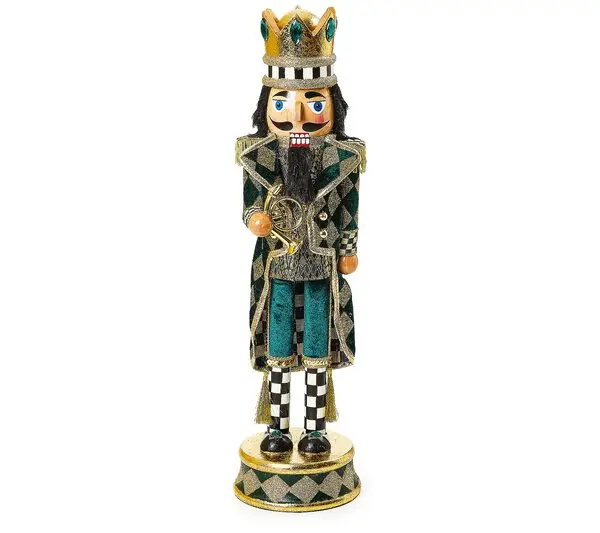 MACKENZIE-CHILDS As Is Emerald Luxe Nutcracker - One-color