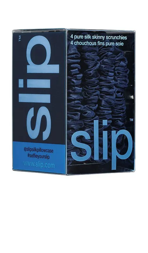 Slip Skinny Scrunchies Set Of 4 - Navy