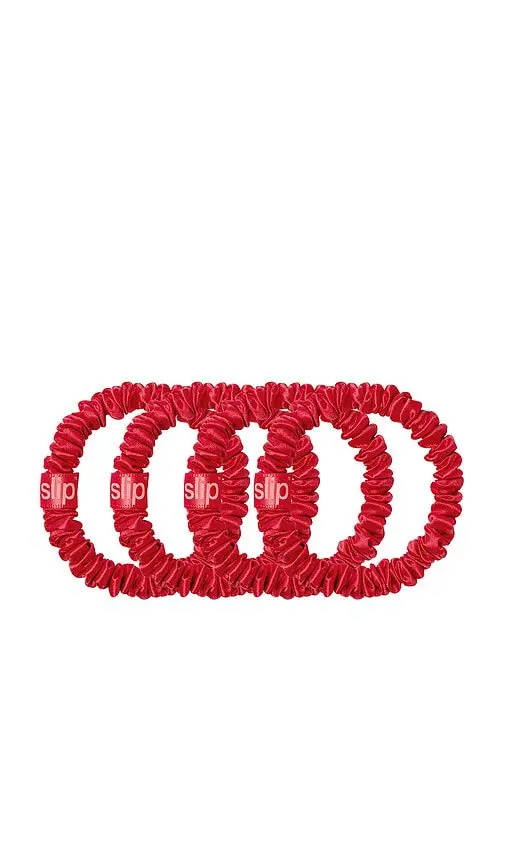 Slip Skinny Scrunchies Set Of 4 - Red