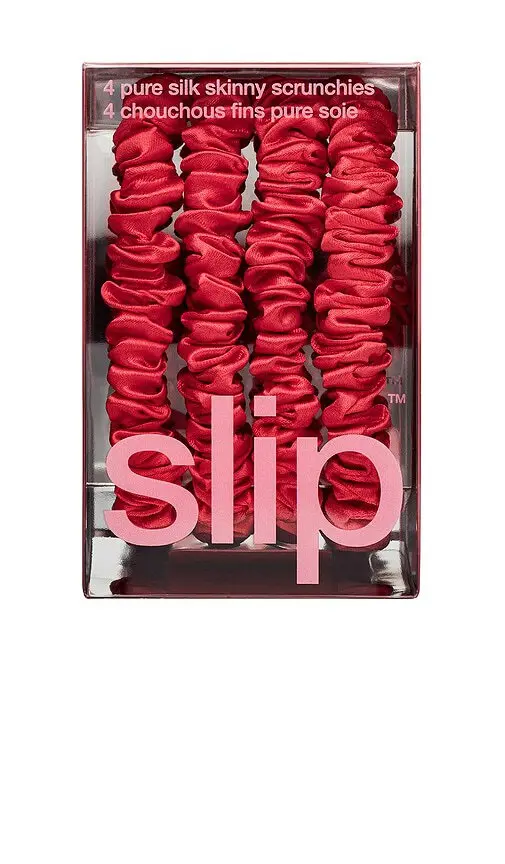 Slip Skinny Scrunchies Set Of 4 - Red