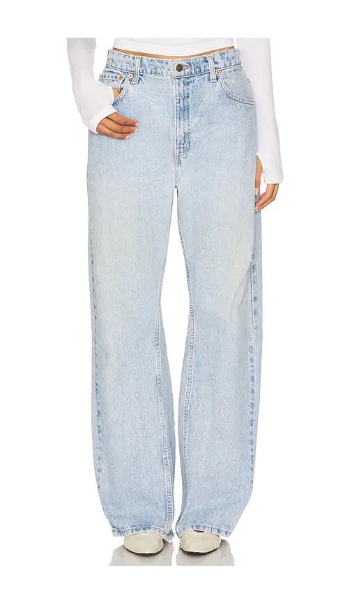 ALIGRACE Vintage Wide Leg Jeans - Light Medium