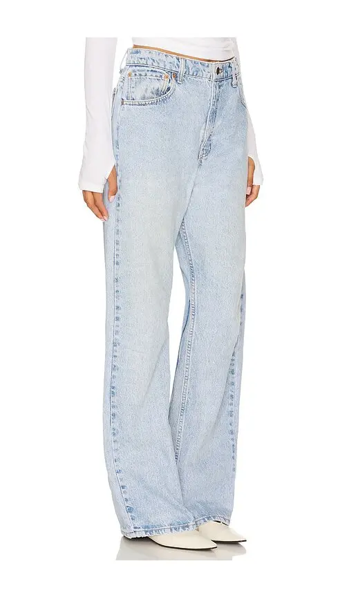 ALIGRACE Vintage Wide Leg Jeans - Light Medium