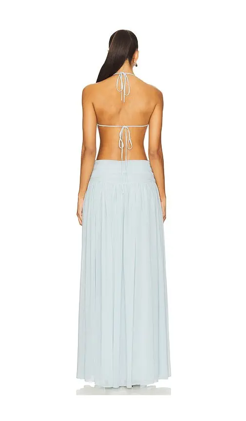 blue aquamarine dress Aquamarine Charlotte Gown– Teuta Matoshi main image 1