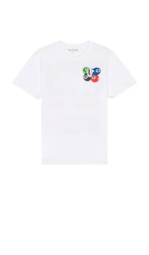 True Religion World Tour Tee In White