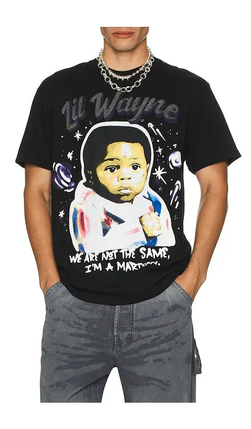 REASON Lil Wayne Martian Rhinestone Tee
