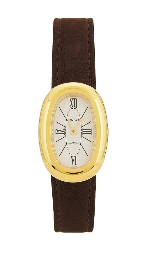 CENDRE Bridgette Watch - White & Chocolate Suede