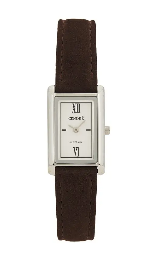 CENDRE Kelly Watch - Silver & Chocolate Sued