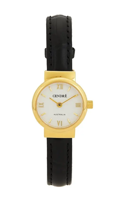 CENDRE Chloe Watch - White & Black Croc