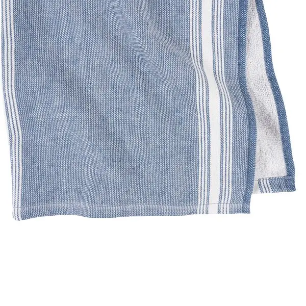 KAF HOME Strada Turkish Reversible Terry Kitchen Towel - Blue