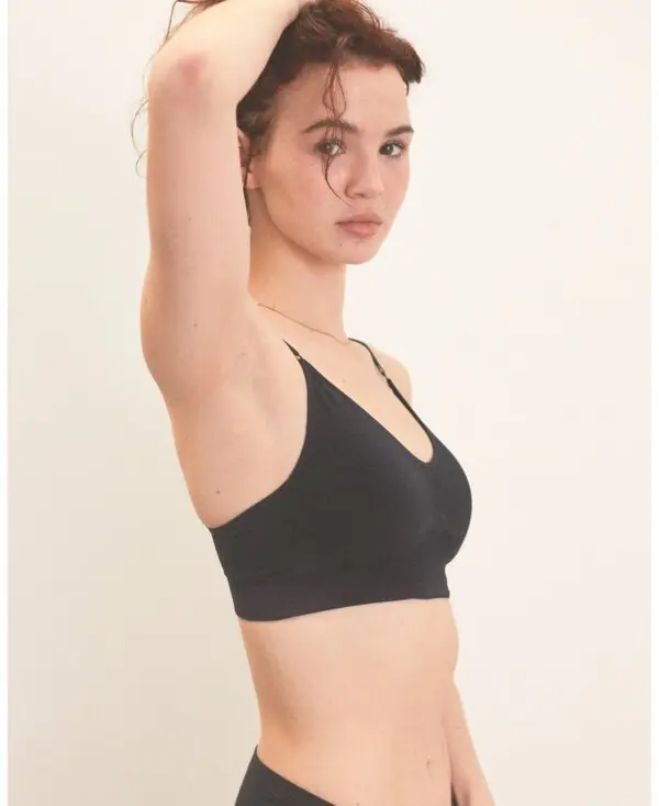 BRABAR Soft Supportive Day Bra With Back Closure - Black