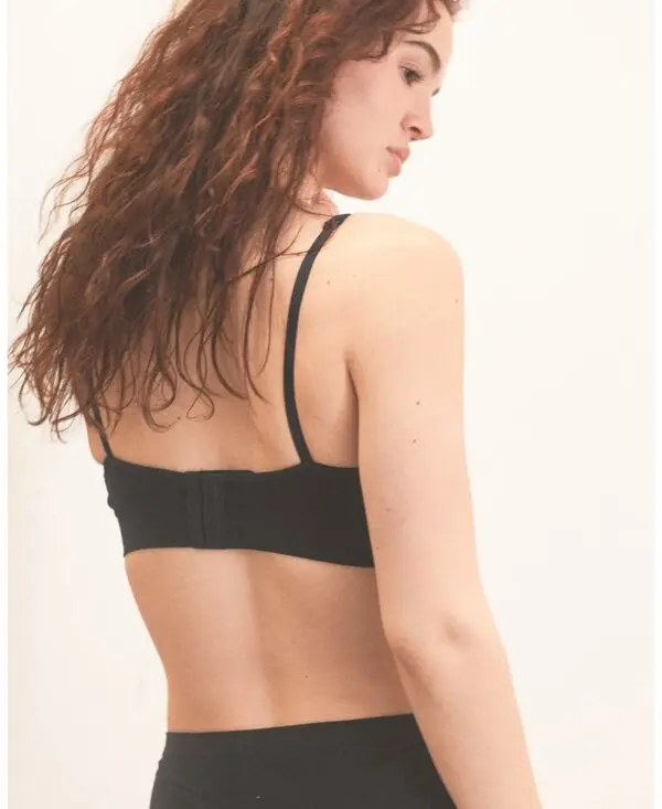 BRABAR Soft Supportive Day Bra With Back Closure - Black