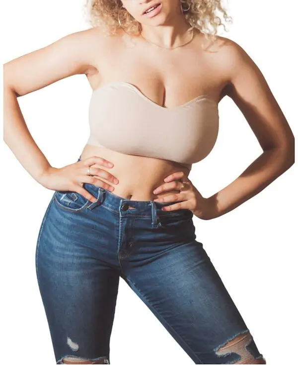 BRABAR Soft Strapless Bra Top - Mushroom