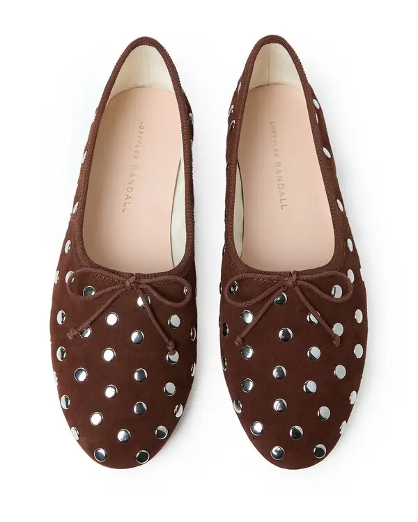 LOEFFLER RANDALL Embellished Leather Flats