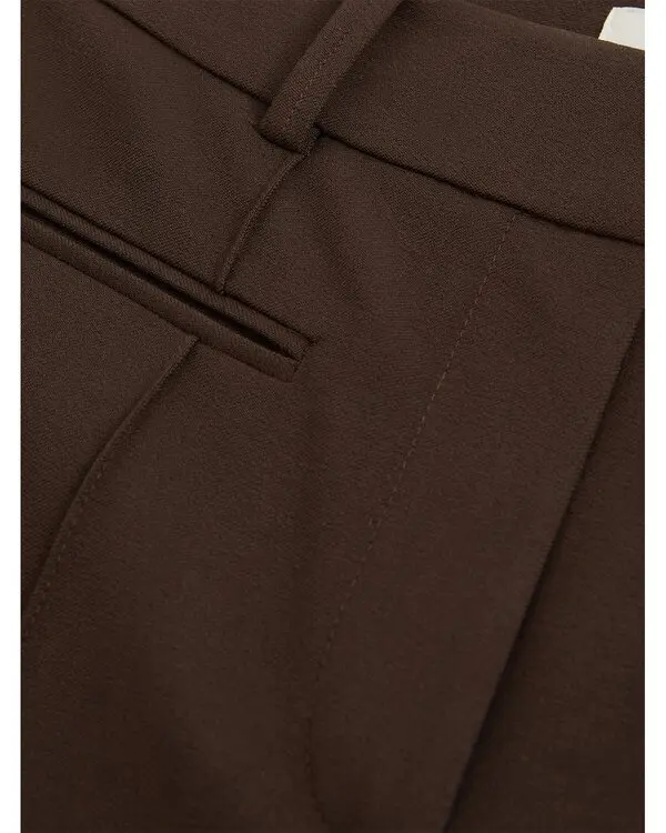 REISS Claude Flare Leg Trousers - Chocolate