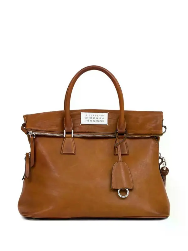 MAISON MARGIELA Logo-plaque Shoulder Bag - Brown