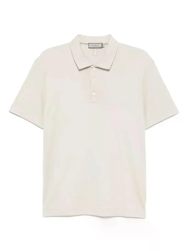 Canali Cotton-blended Polo Shirt