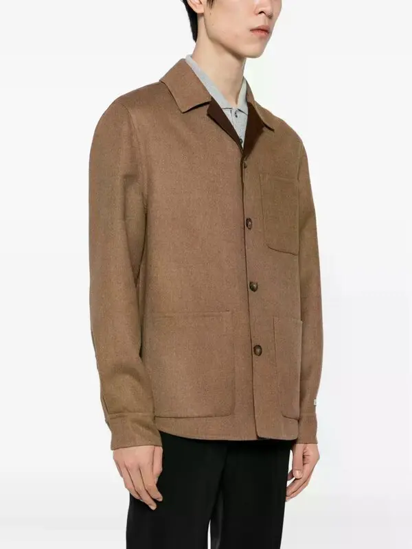 Canali Wool-blend Jacket - Brown